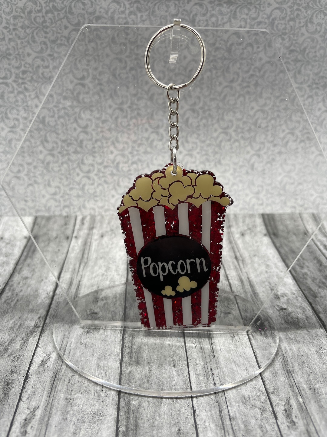 Popcorn 3 Inch Key Chain - Theater Popcorn Keychain - Etsy