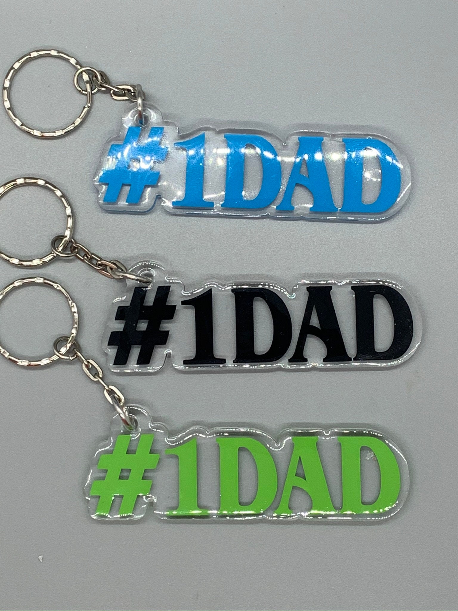 Number 1 Dad Keychain 1 Dad - Etsy