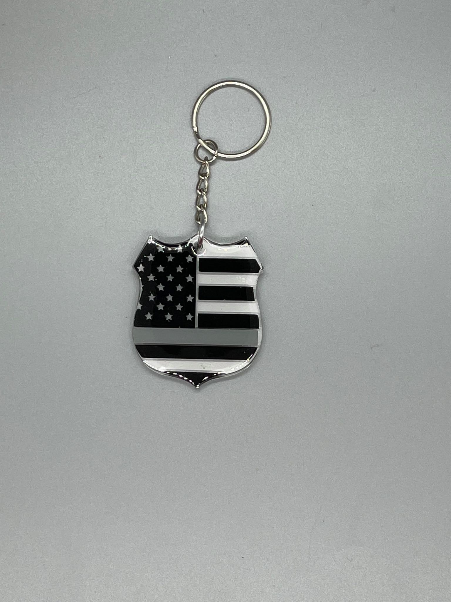 Correctional Officer Badge 2 inch Keychain Thin Gray Line - Etsy Italia