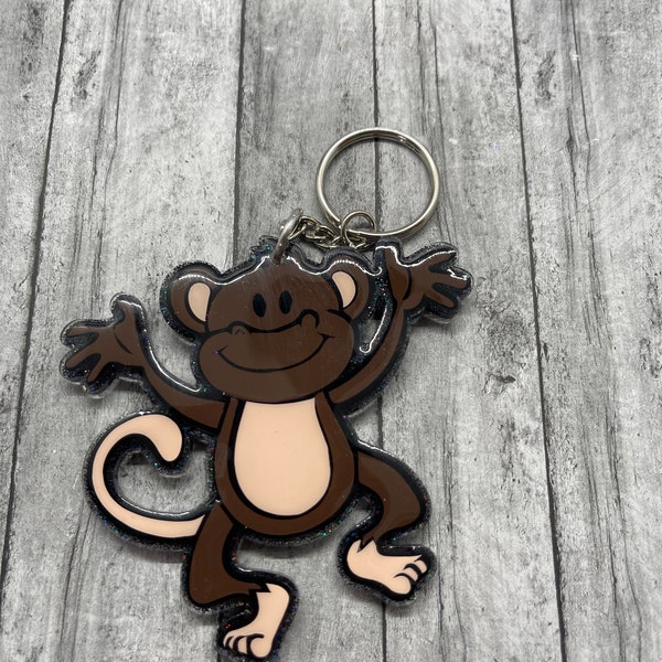 Monkey Key Chain - Etsy