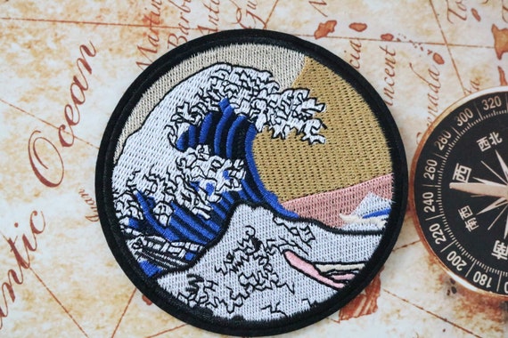 Sea waves patch /waves /cool badge /iron on patch/sew on | Etsy