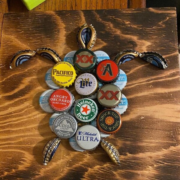 Beer Bottle Cap Art - Etsy