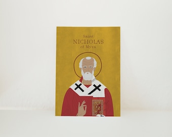 Saint Nicholas of Myra Icon - Etsy