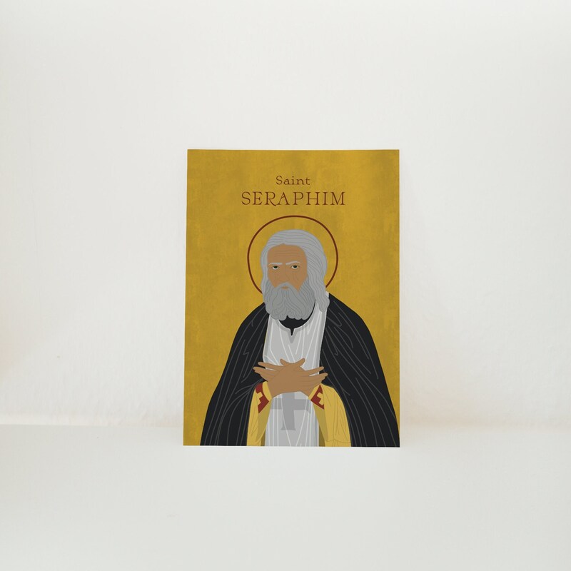 St Seraphim Icon - Etsy