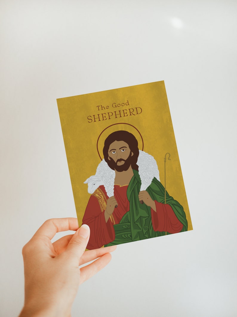 The Good Shepherd Icon 4x6 Card - Etsy