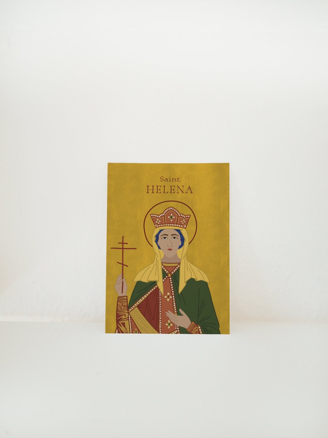 Saint Helena Icon 4x6 Card - Etsy