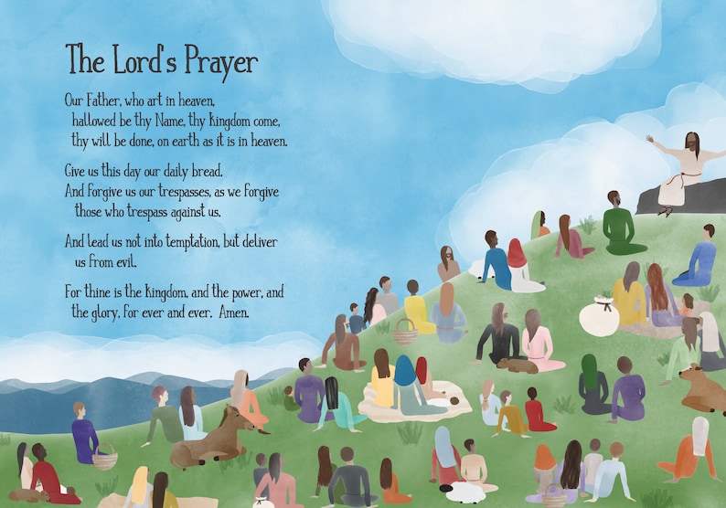 The Lord's Prayer Children's Poster - Etsy