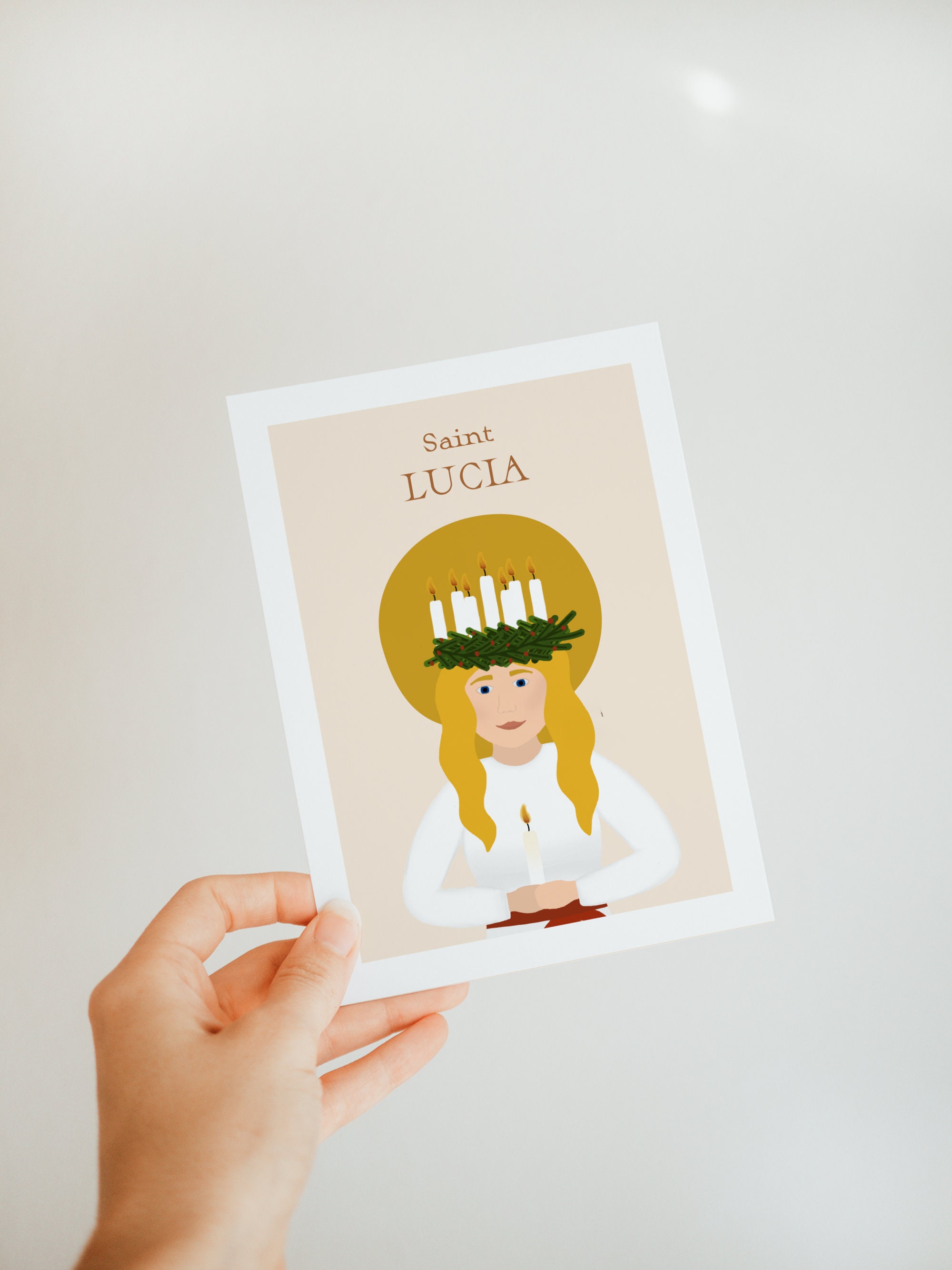Saint Lucia Icon 4x6 Card - Etsy