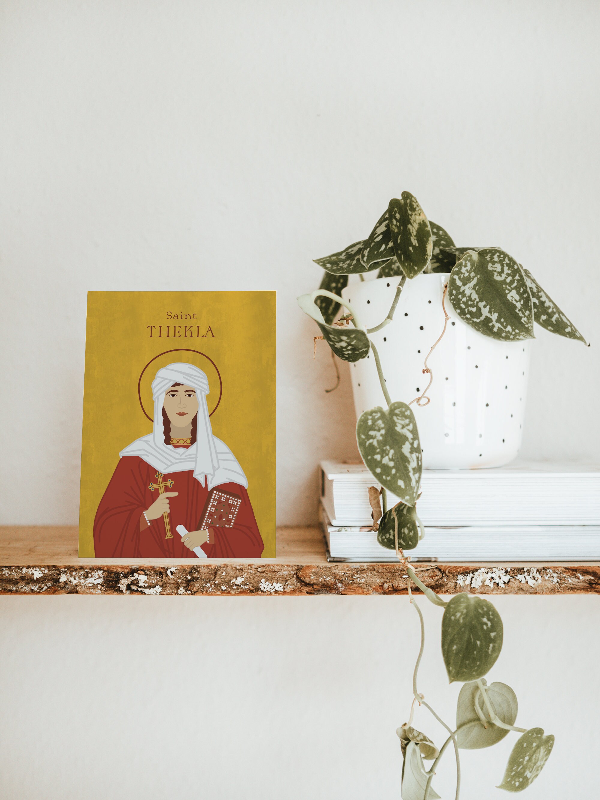Saint Thekla Icon 4x6 Card - Etsy