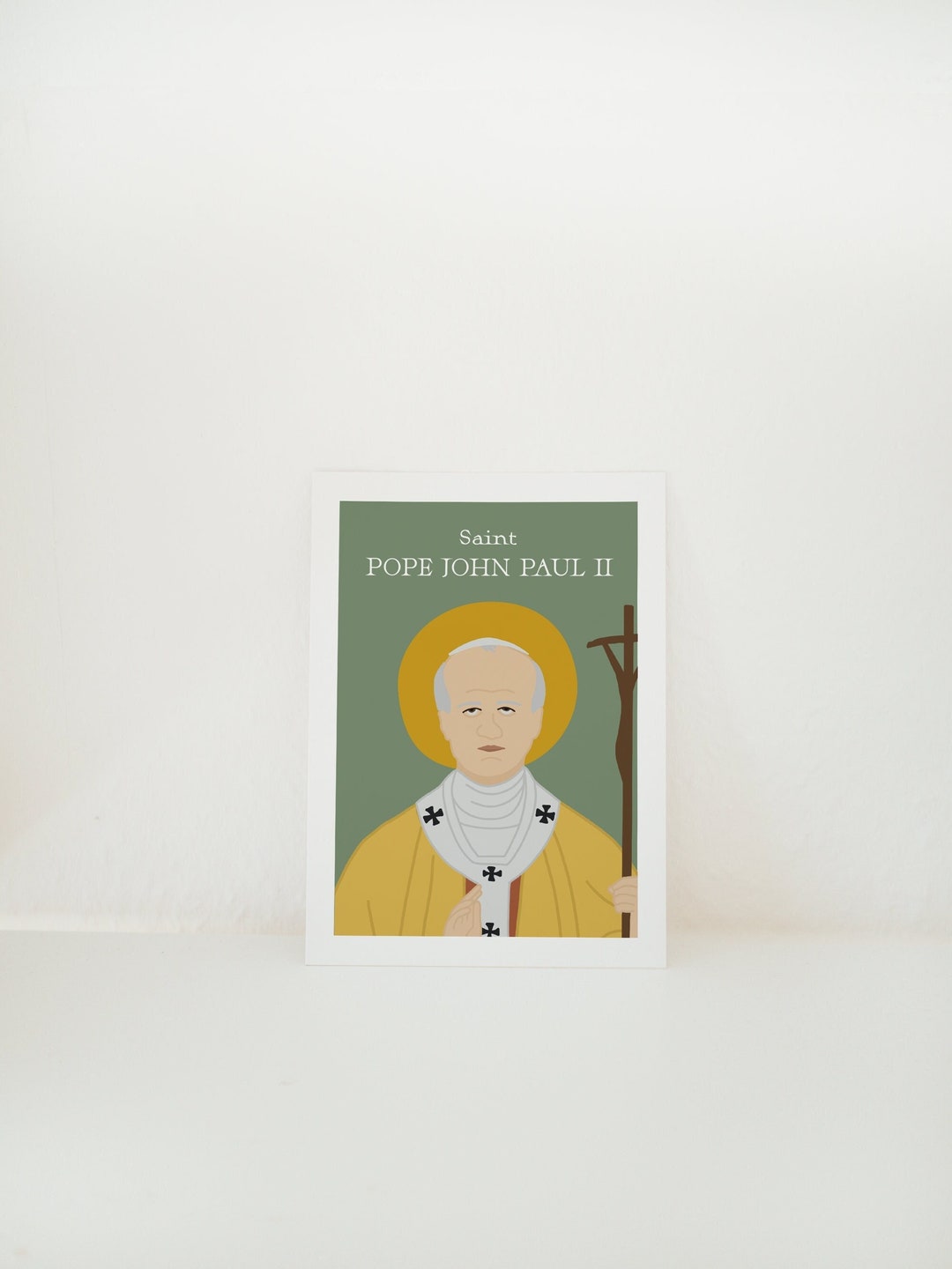 Saint Pope John Paul II Icon 4x6 Card - Etsy