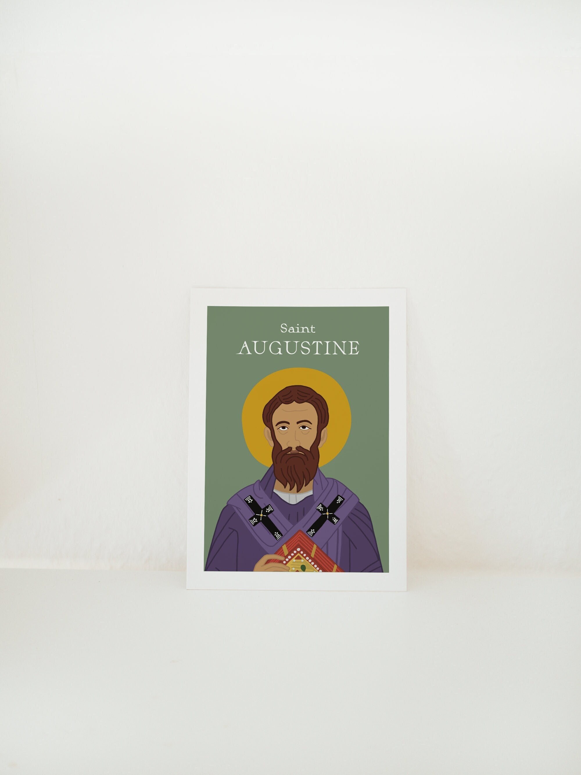 Saint Augustine Icon 4x6 Card - Etsy