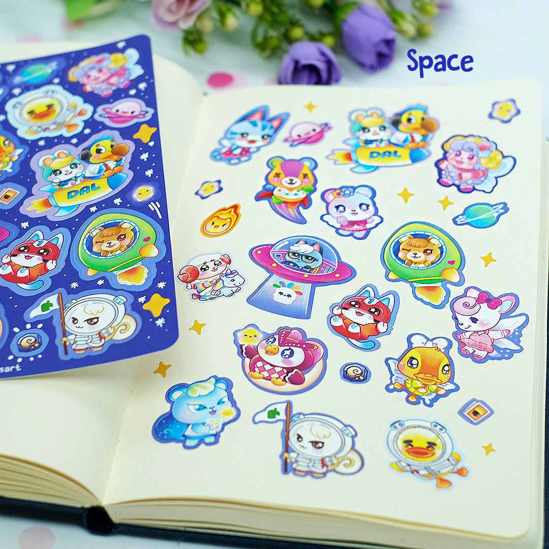 ACNH I Animal Crossing I Sticker Sheet I Cute I Space I Under | Etsy