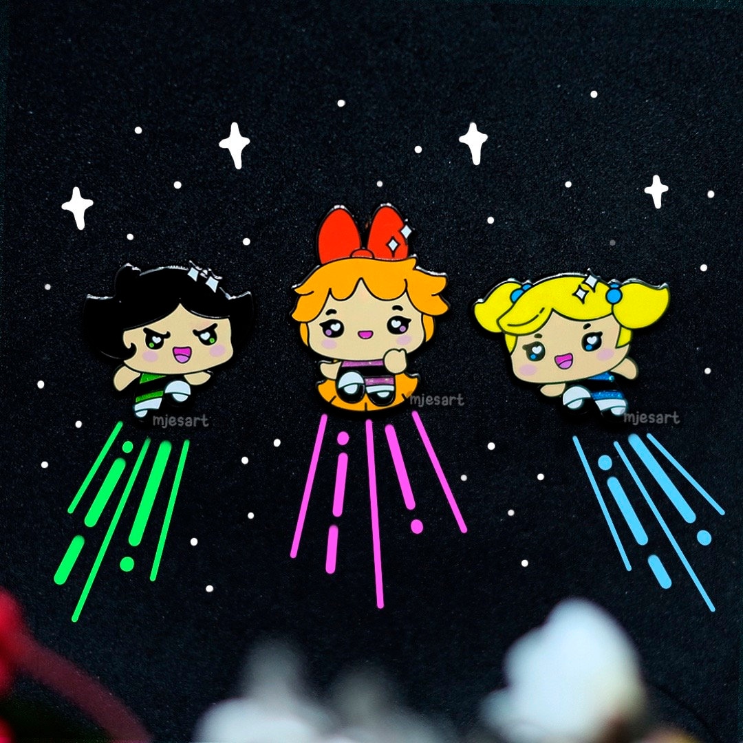The Powerpuff Girls I Hard Enamel Pin I Pins L Gift - Etsy