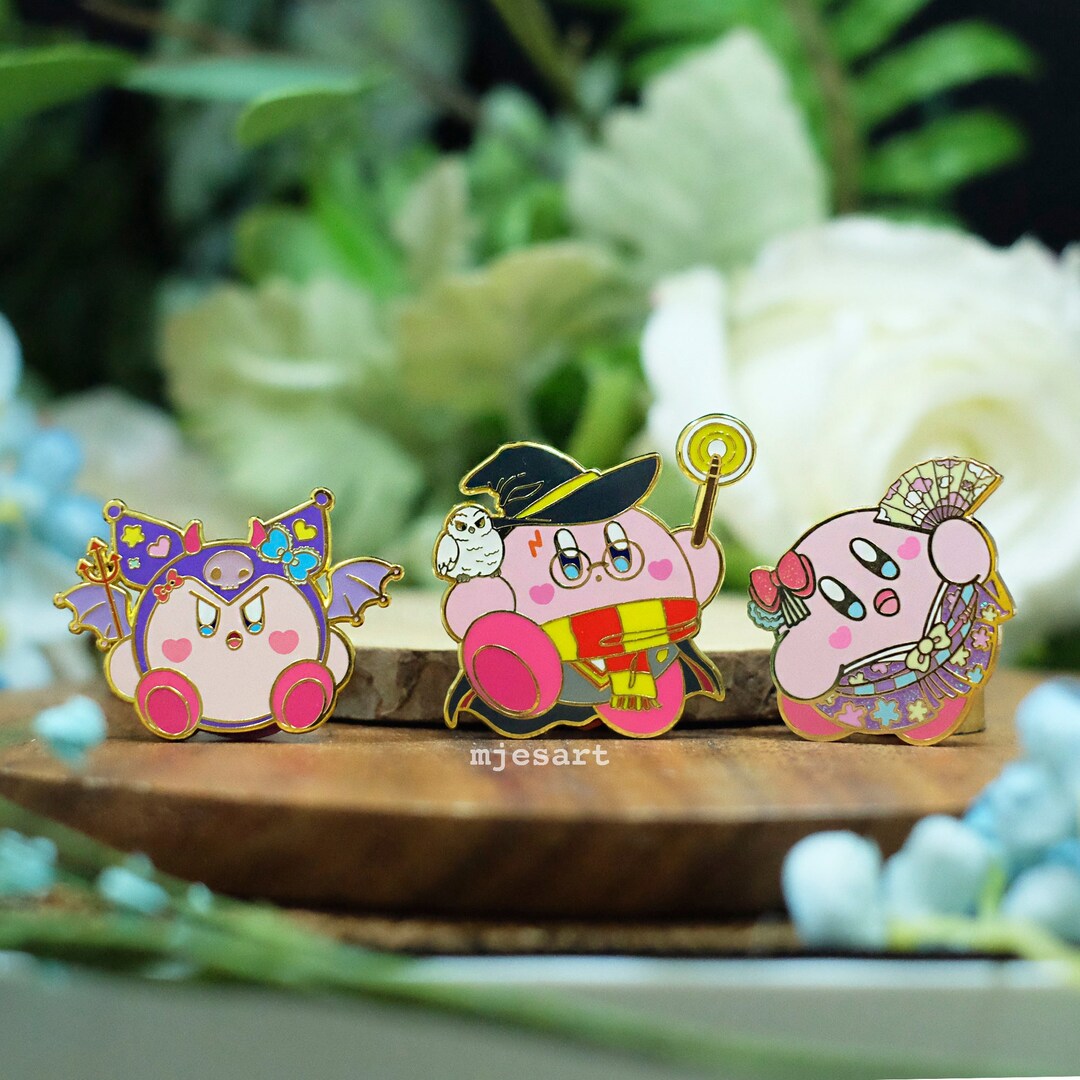 Kirby Kimono I Kirby Devil I Kirby Wizard I Pin I Enamel Pin I Cute I ...