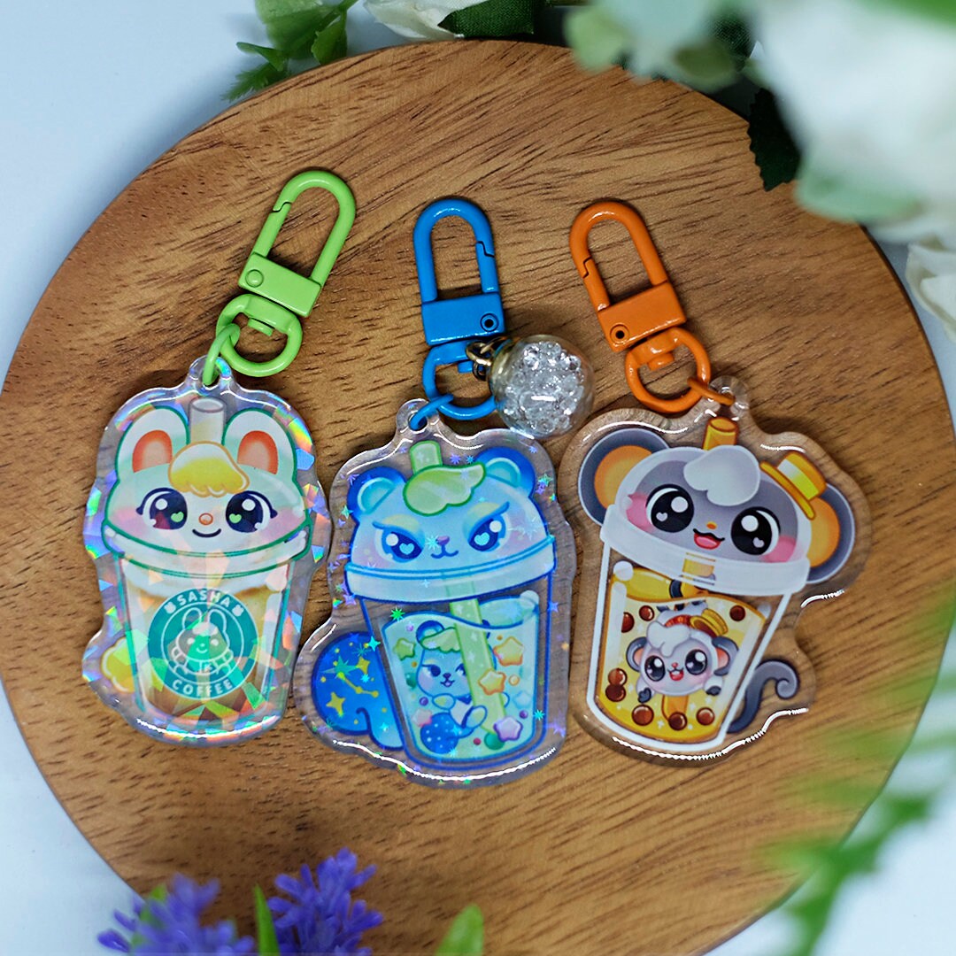 Animal Crossing Acrylic Keychains | Holo Key Chain | Key Accessories ...