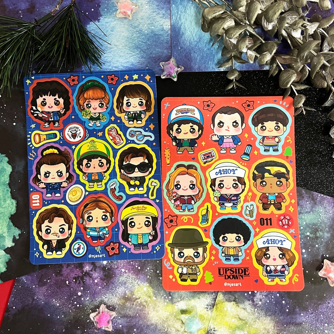 Stranger Things I Sticker Sheet I the Whole Gang I Eleven I Dustin I ...