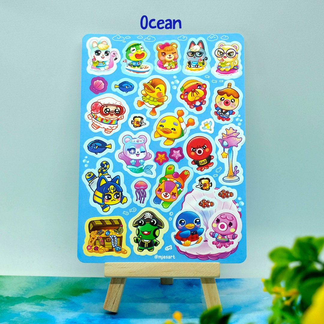 ACNH I Animal Crossing I Sticker Sheet I Cute I Space I Under | Etsy