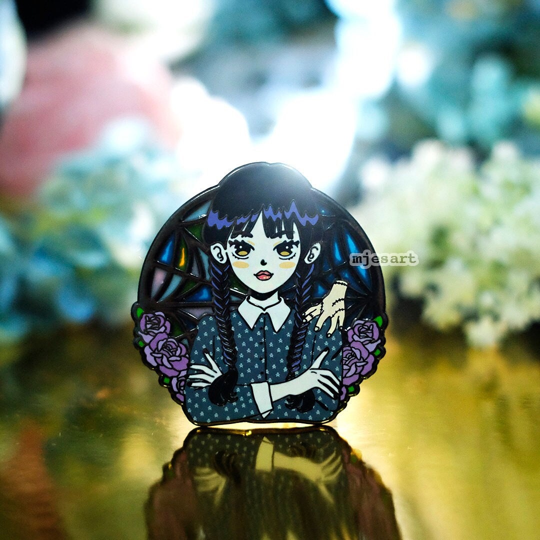 Cute I Wednesday Pin I Dark I Gothic I Hard Enamel Pin I Gift - Etsy