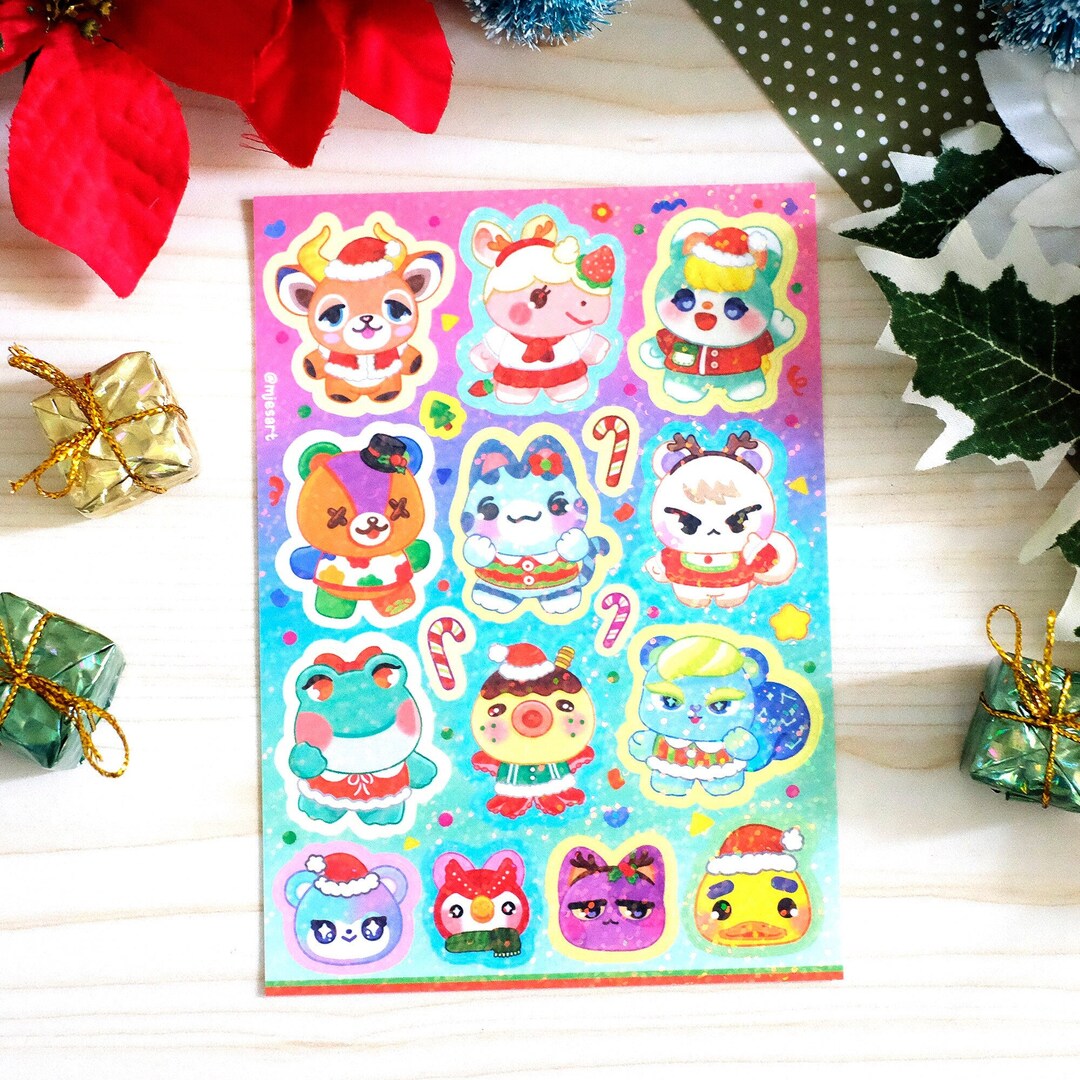 Christmas I Animal Crossing I Sticker Sheets I Cute I Chibby - Etsy