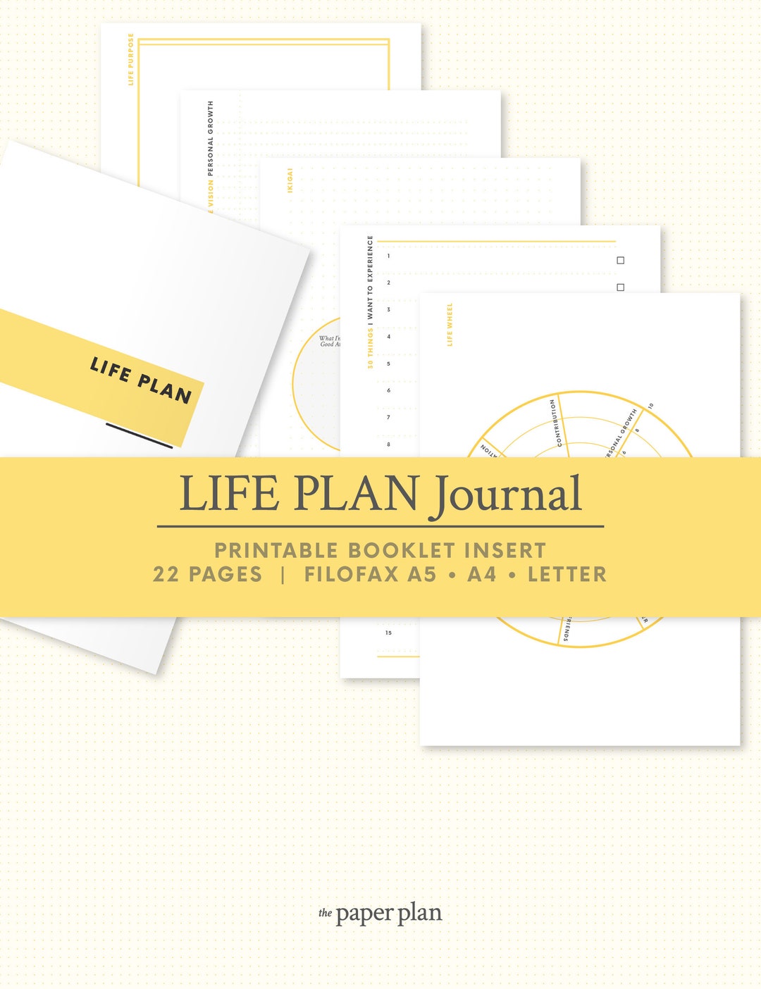 LIFE PLAN Journal Printable Journal A5 Planner Inserts A5 Inserts ...