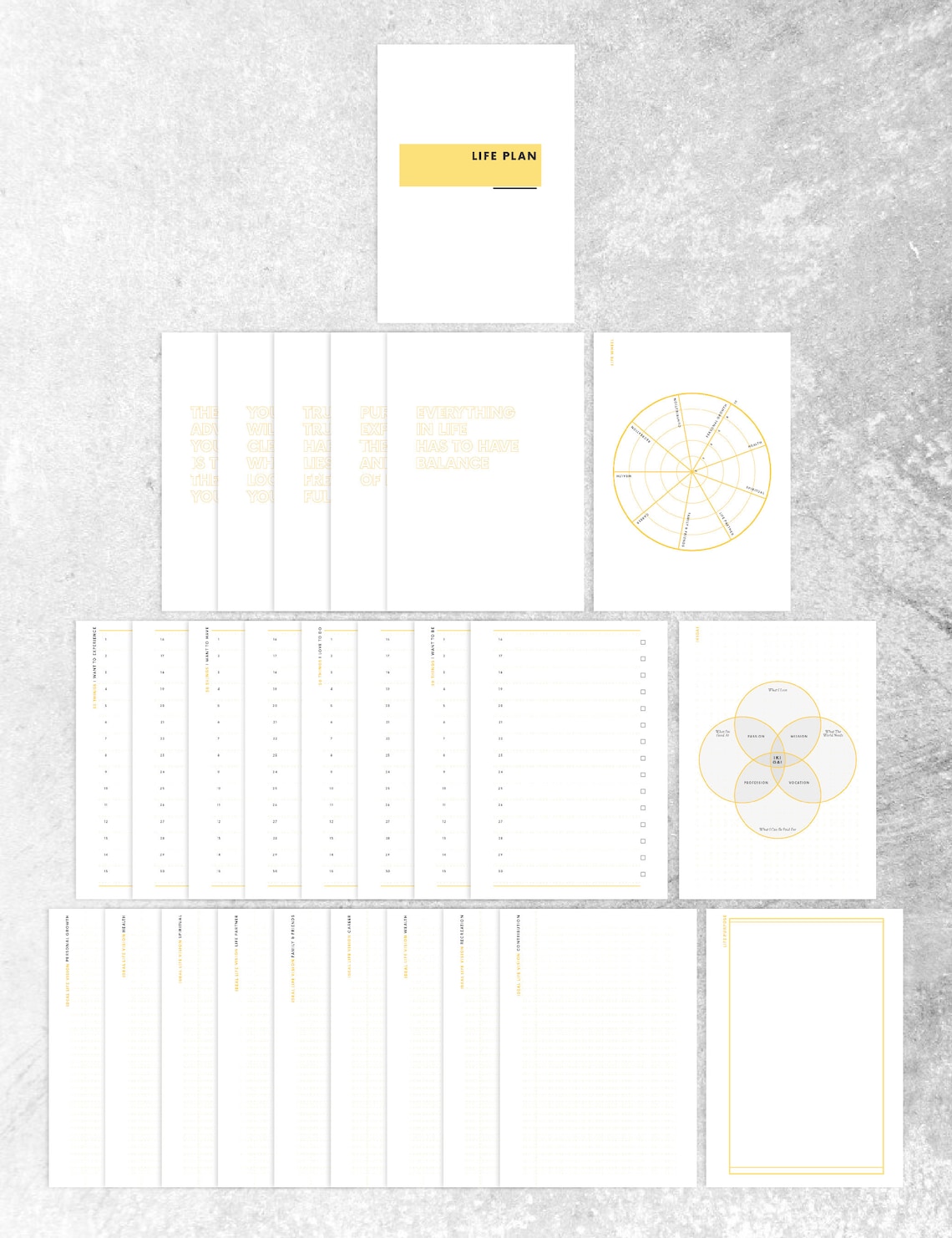 LIFE PLAN Journal Printable Journal A5 Planner Inserts A5 Inserts ...