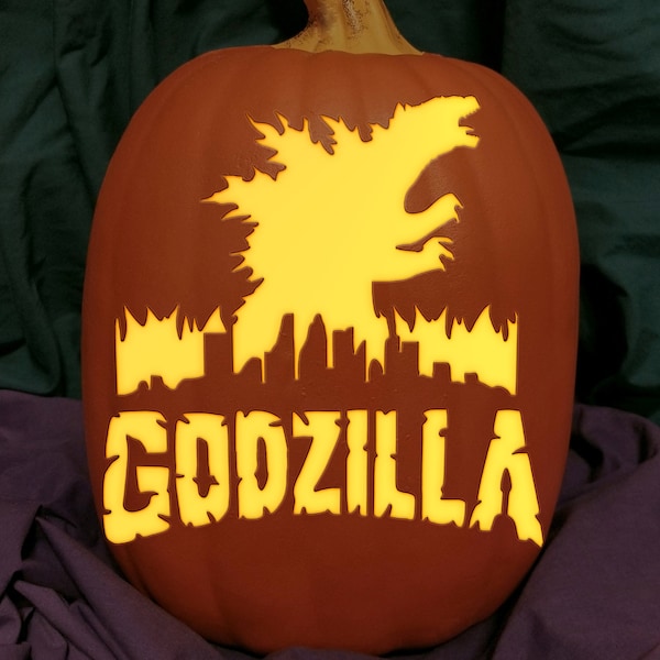 Godzilla Pumpkin - Etsy