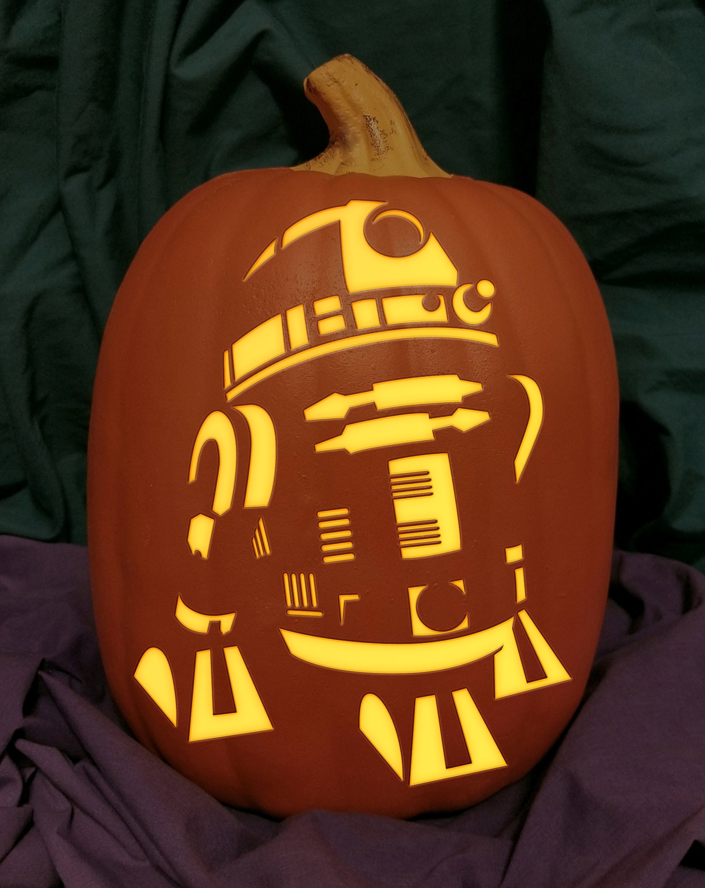 Star Wars R2-D2 Carved Foam Permanent Pumpkin - Etsy