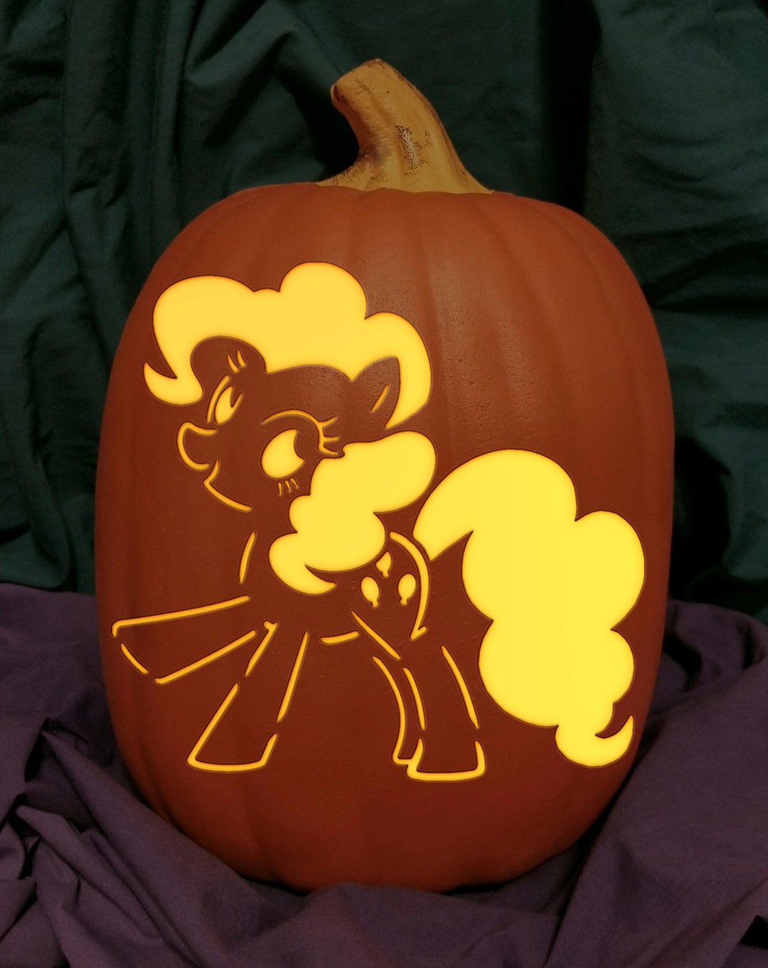 My Little Pony Pinkie Pie MLP Carved Foam Permanent Pumpkin - Etsy