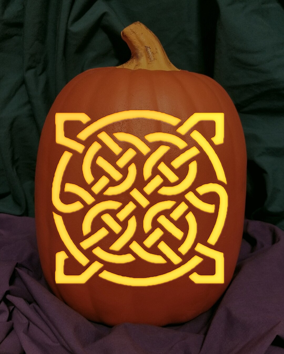 Celtic Square Design Carved Foam Permanent Pumpkin - Etsy