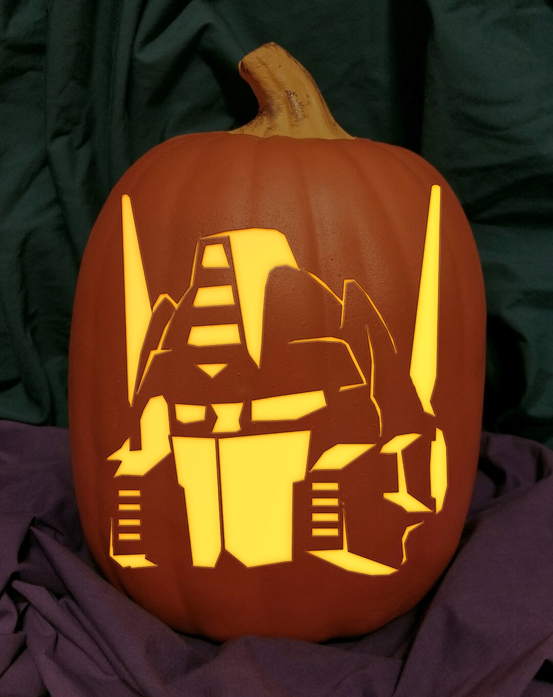 Transformers Optimus Prime Carved Foam Permanent Pumpkin Cybertron ...
