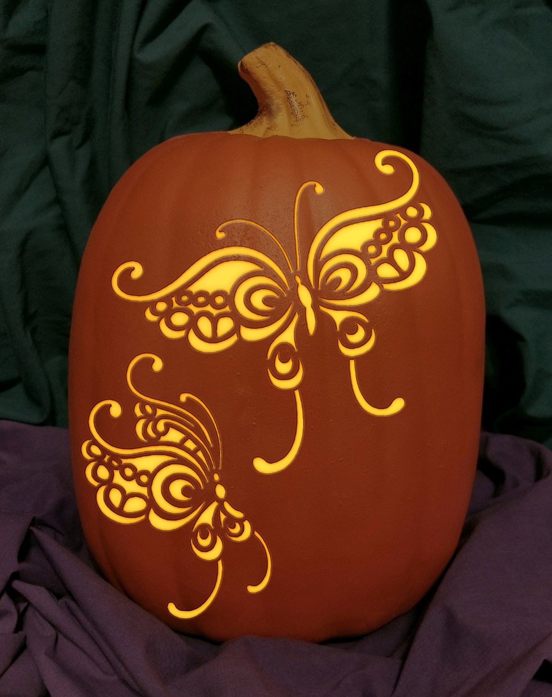 Swirlie Butterfly Duo Carved Foam Permanent Pumpkin Faeries Fantasy ...