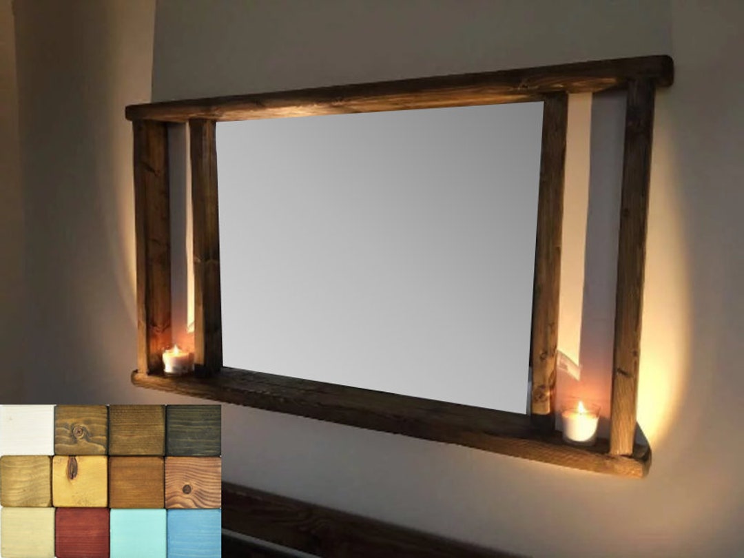 Mirror Shelf - Pillars Design - Main Image: Jacobean - Irregular Design ...