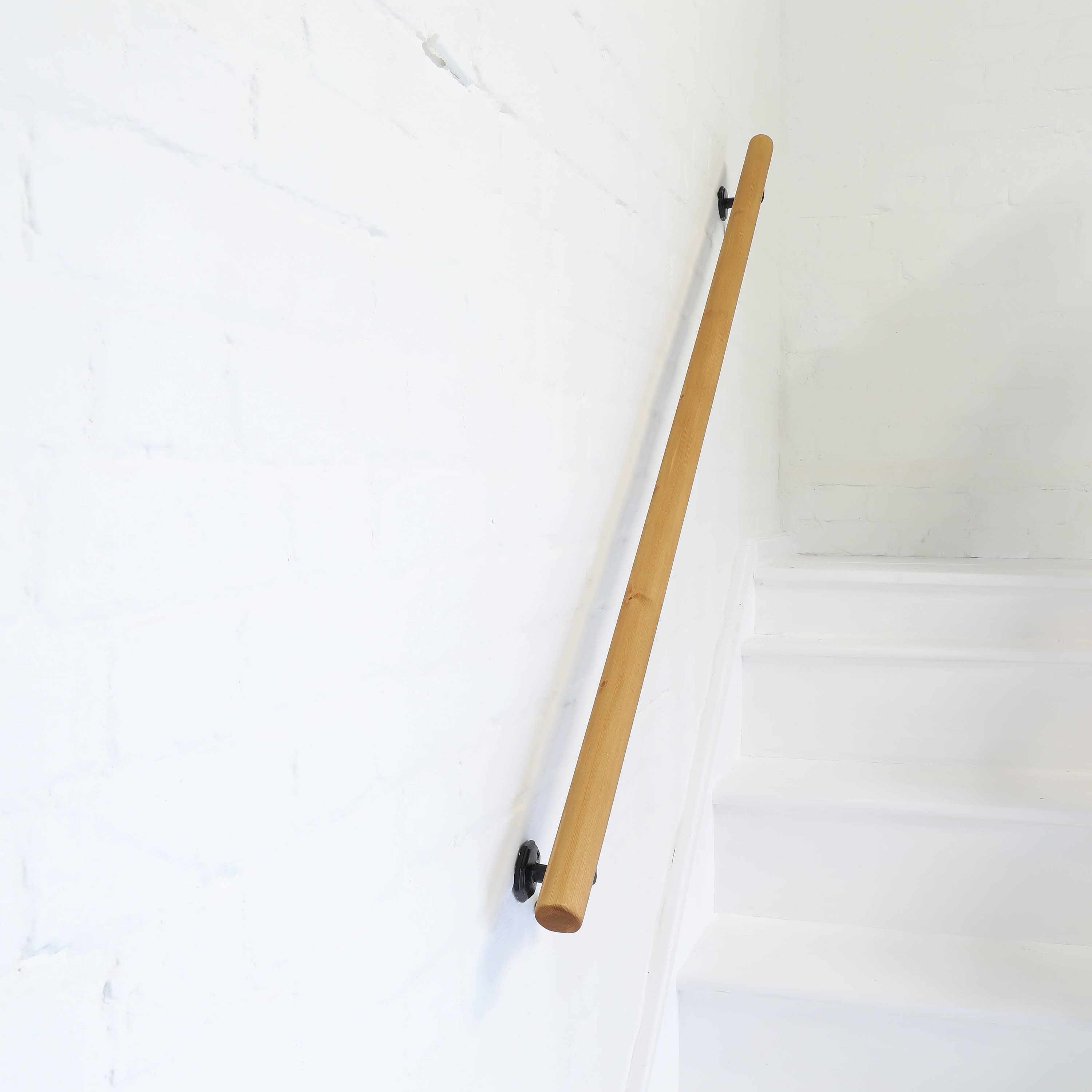 Handrail Circular Wood & Wrought Iron Timber Circular 5cm - Etsy UK