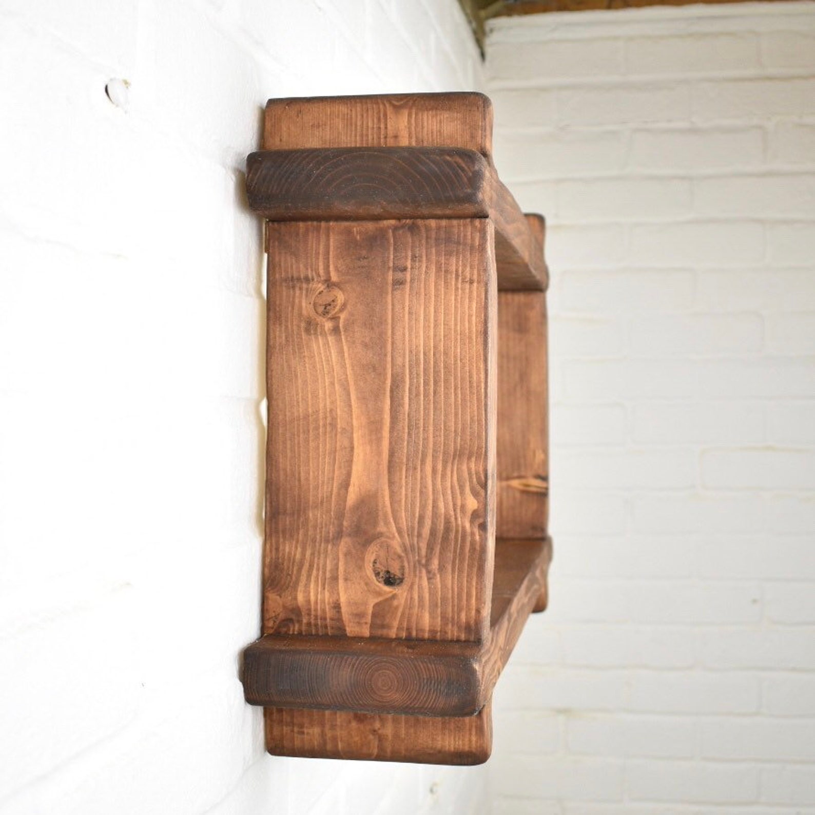 Wood Shelf 2-tier Crossed Ends Chunky Wood Timber: 5cm X | Etsy UK