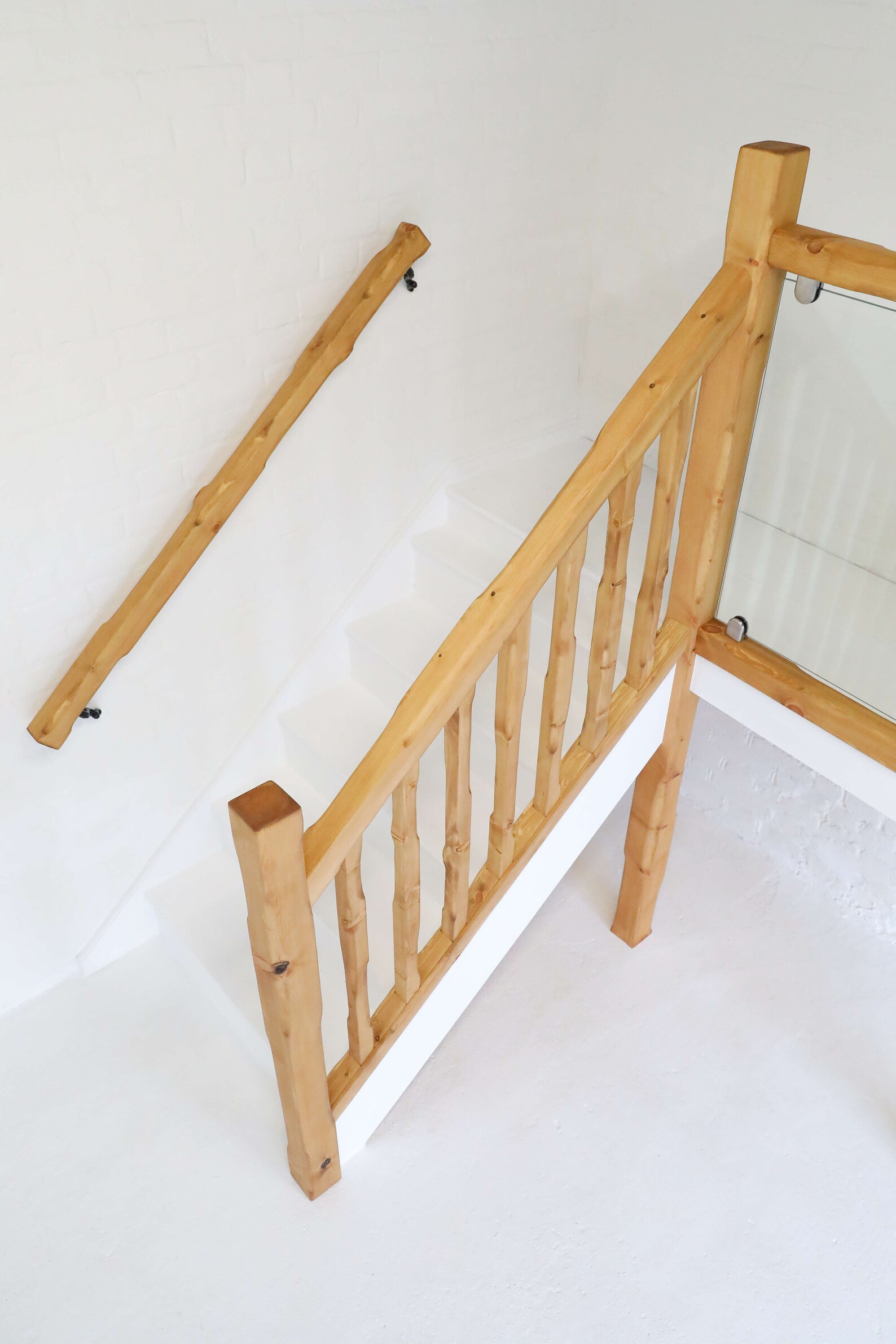 Staircase Solid Wood Irregular Design Landing Area - Etsy UK