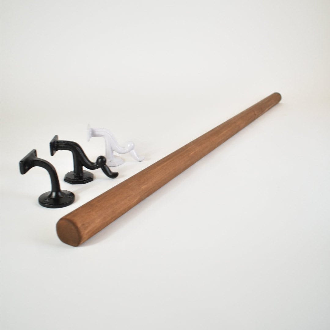 Handrail Circular Wood & Wrought Iron Timber Circular 5cm Main Image ...