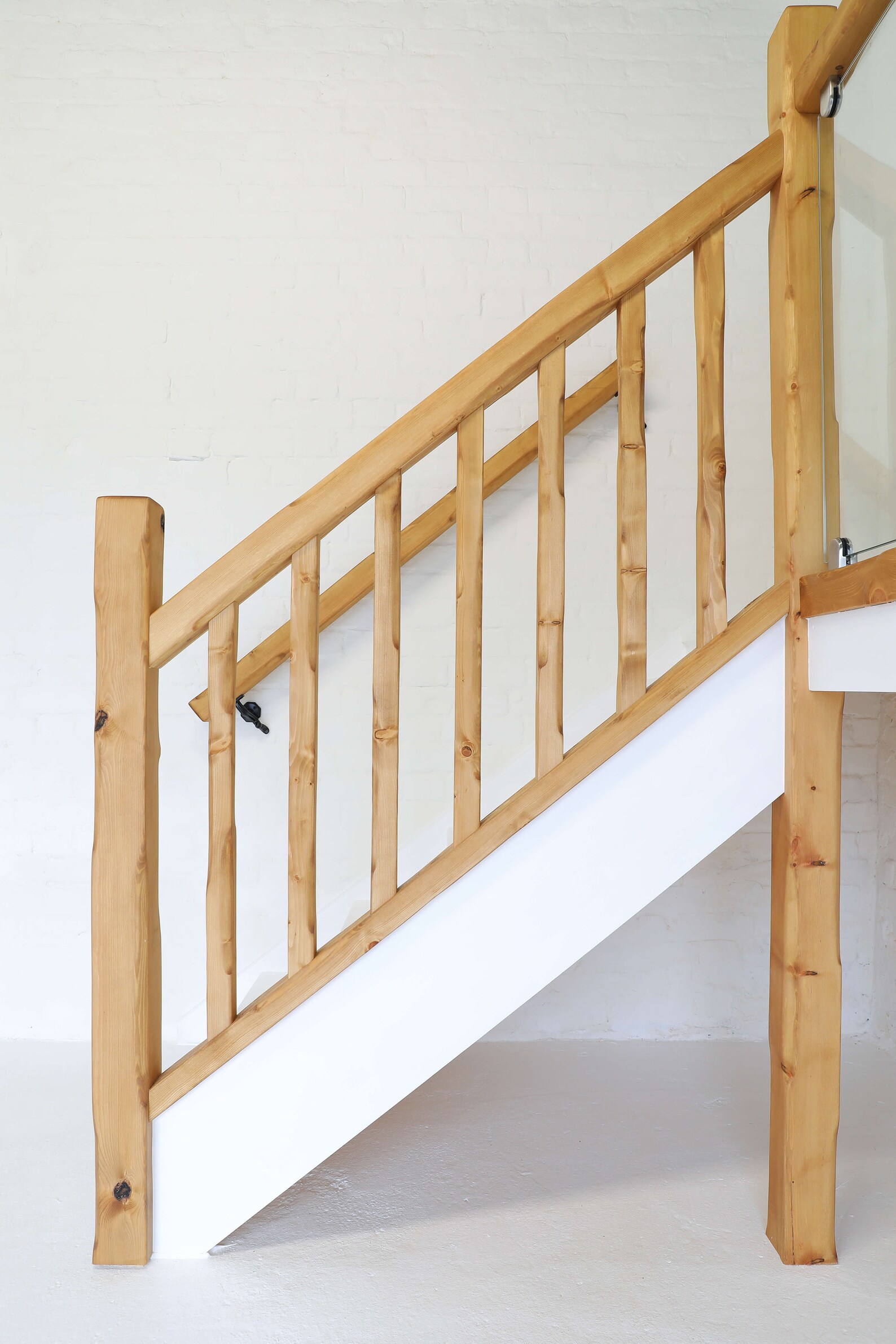 Staircase Solid Wood Irregular Design Landing Area - Etsy UK
