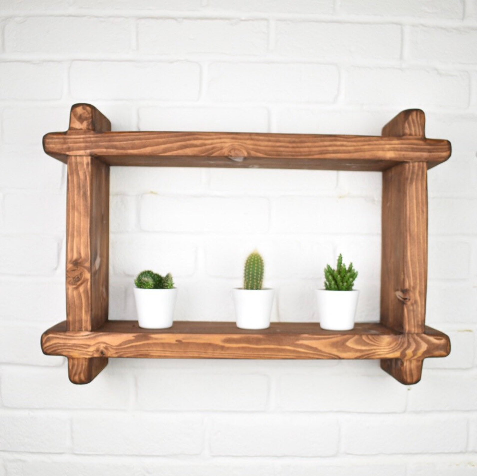 Wood Shelf 2-tier Crossed Ends Chunky Wood Timber: 5cm X | Etsy UK