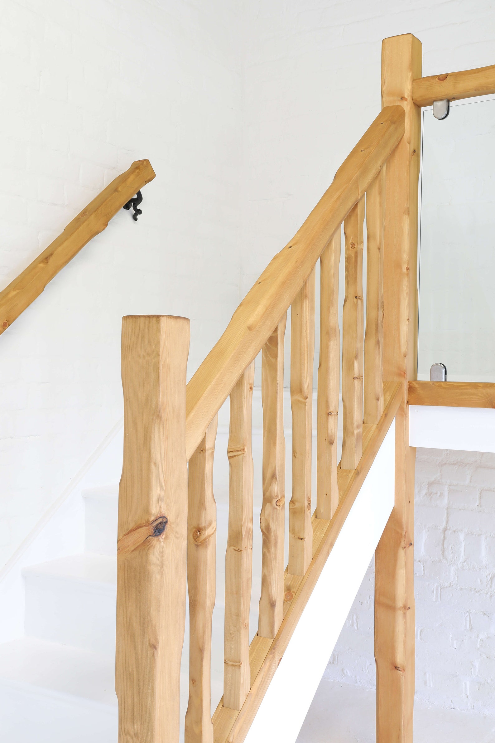 Staircase Solid Wood Irregular Design Landing Area - Etsy UK