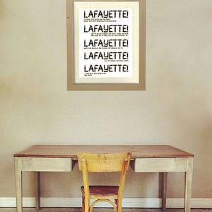 Hamilton Musical Inspired - Lafayette Quote, Typography Print - Poster ...