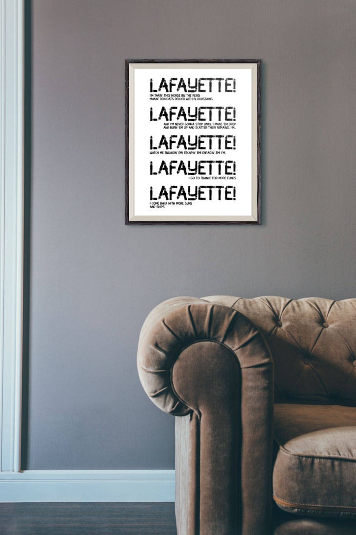 Hamilton Musical Inspired Lafayette Quote Typography Print - Etsy UK