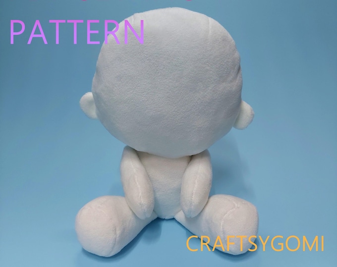 Custom Plush Doll Sewing Pattern: DIY Cartoon Art (printable PDF ...