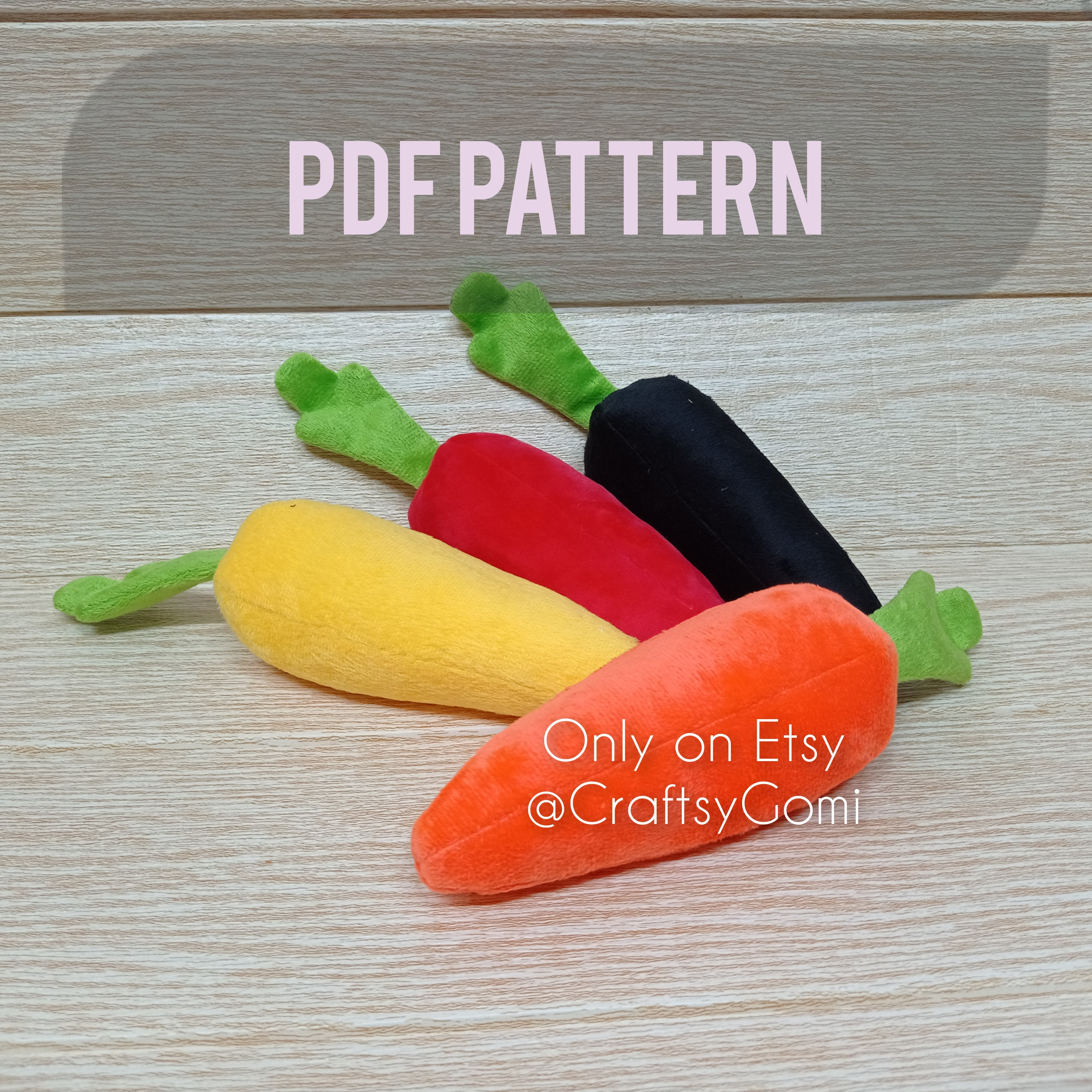 Carrot Plush Sewing Pattern PDF Format - Etsy