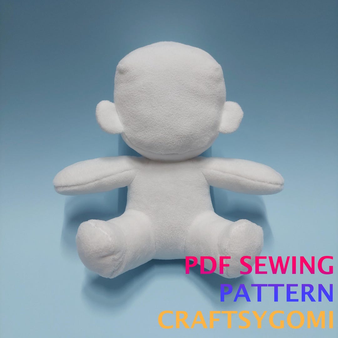 Chibi Human Plush Base Version 3 Sitting PDF Sewing Pattern - Etsy