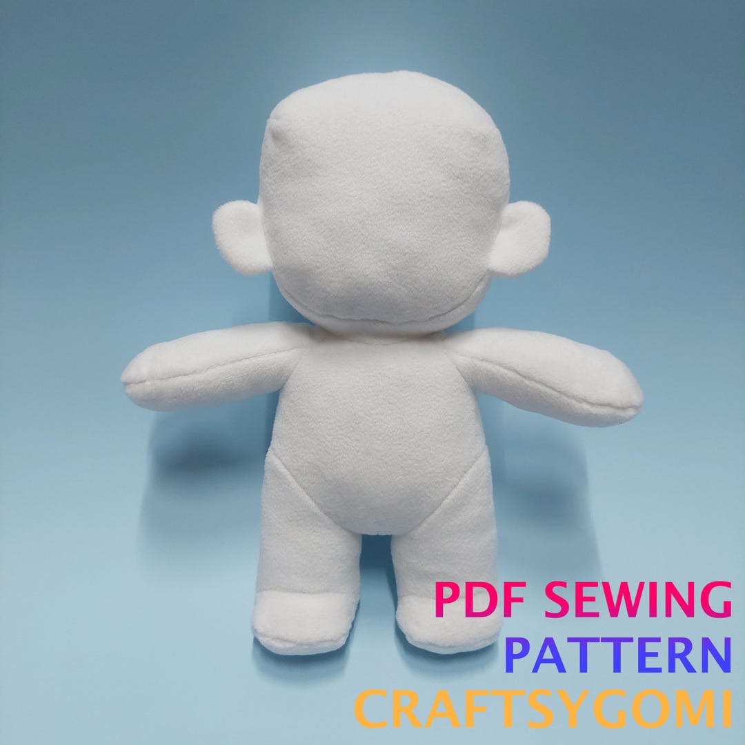 Chibi Human Plush Base Version 3 Standing Sewing Pattern (PDF Download ...