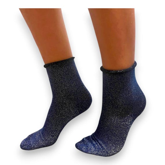 Valentines Gift Gift Sparkly Lurex Socks Shimmering Metallic Fashion Socks for Women Perfect for Parties Everyday Glam Etsy UK