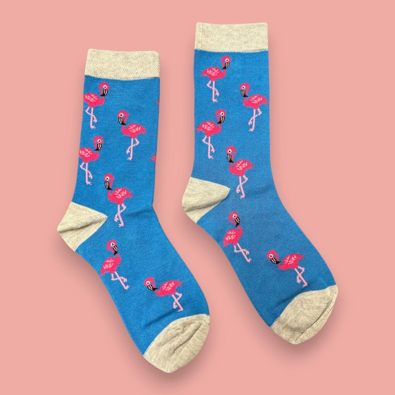 Flamingo Bamboo Socks: Eco-friendly Ladies Socks | - Etsy