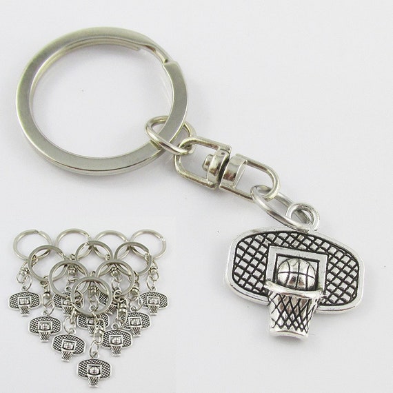 Team Set of 10 BASKETBALL Hoop Charm Keychain Coach Sports | Etsy