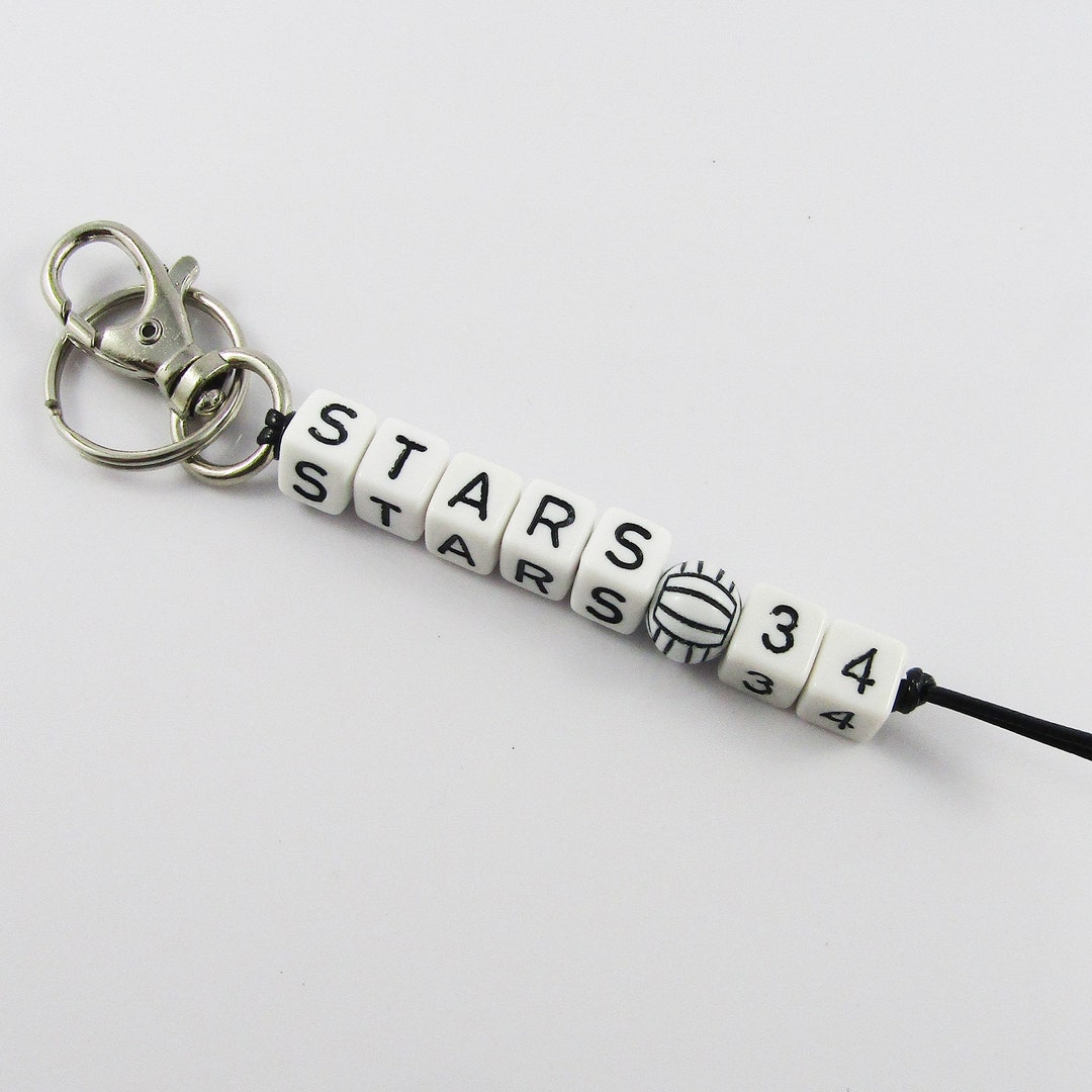 Volleyball Team Name & Singlet Number Bag Tag Keychain Team Player Name ...