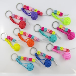 Rainbow Name Cord Netball Bag Tag Keychain 95mm Pick Ball Colour - Etsy